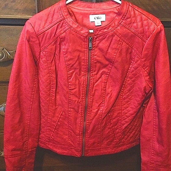 Cato | Jackets & Coats | Nwot Red Faux Leather Jacket M | Poshmark